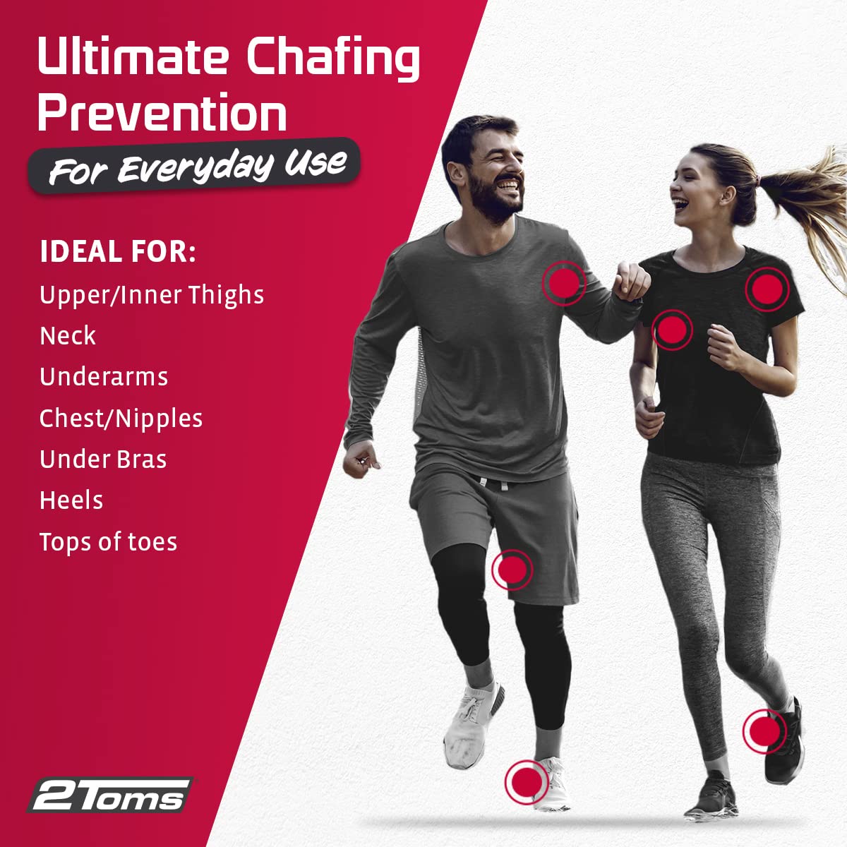 2Toms SportShield XTRA, Soothing All Day Anti Chafe Prevention, Waterproof Protection from Thigh Chafing and Skin Irritation, 1.5 Ounce Bottle
