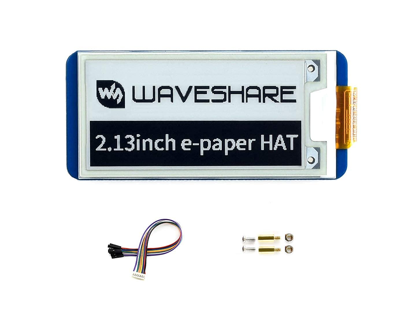 waveshare TOP1 2.13inch e-Paper Display HAT for Raspberry Pi Black/White Electronic Ink Display Screen 250x122 Resolution Supports Partial Refresh 3.3V/5V