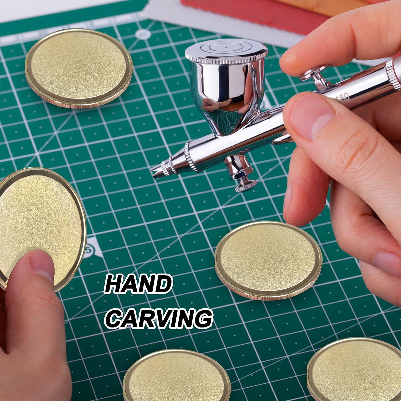 10Pcs Brass Laser Engraving Blanks Challenge Coin Blanks 40mm Diameter with Acrylic Protection Box for Personalized DIY Gift for Birthday Holidays Travel Commemorative Collection