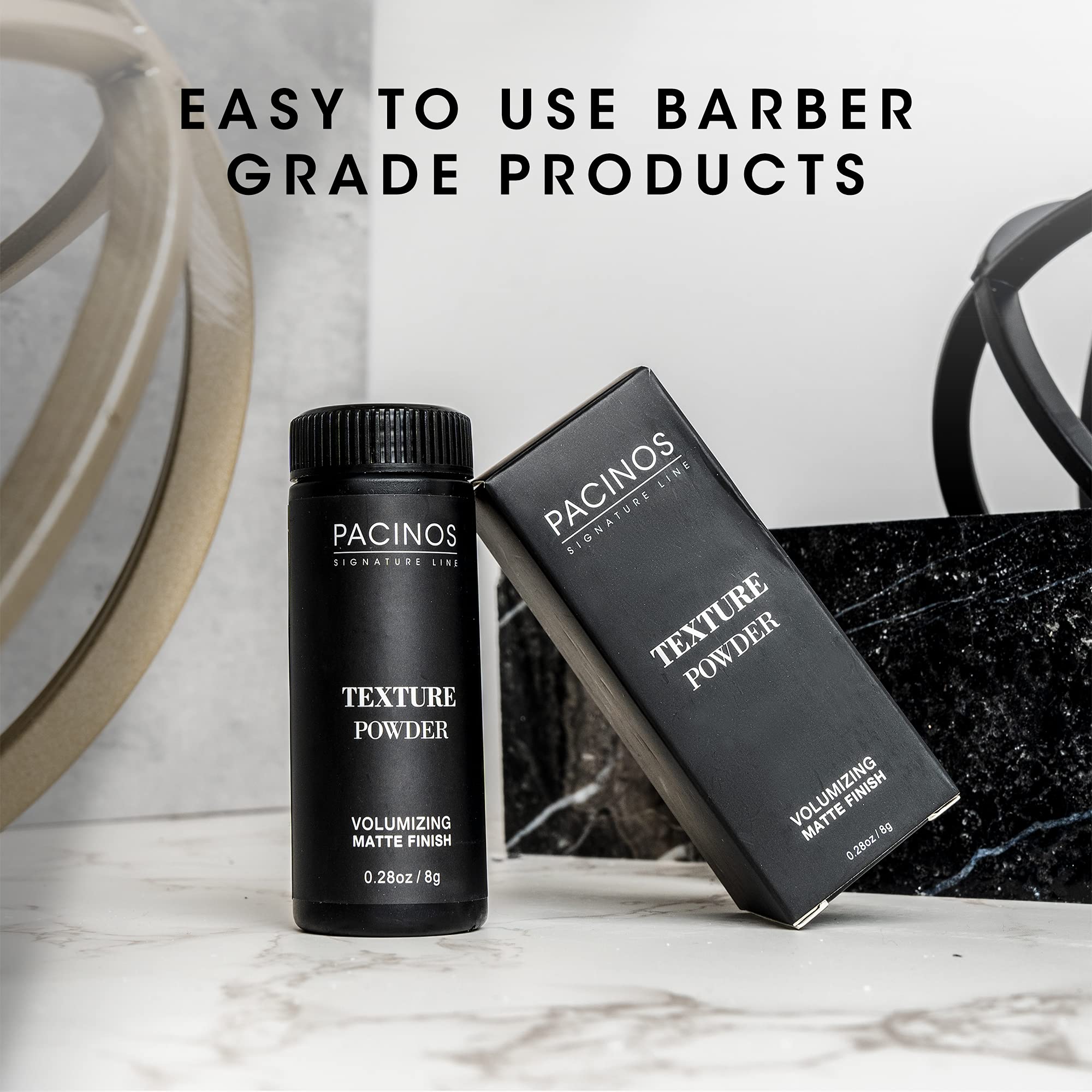 Pacinos Texture Powder - Lightweight Root Lifting Powder with Matte Dry Finish for Texture, Volume & Thickness - Shaker Bottle for Easy Hair Styling, 8g