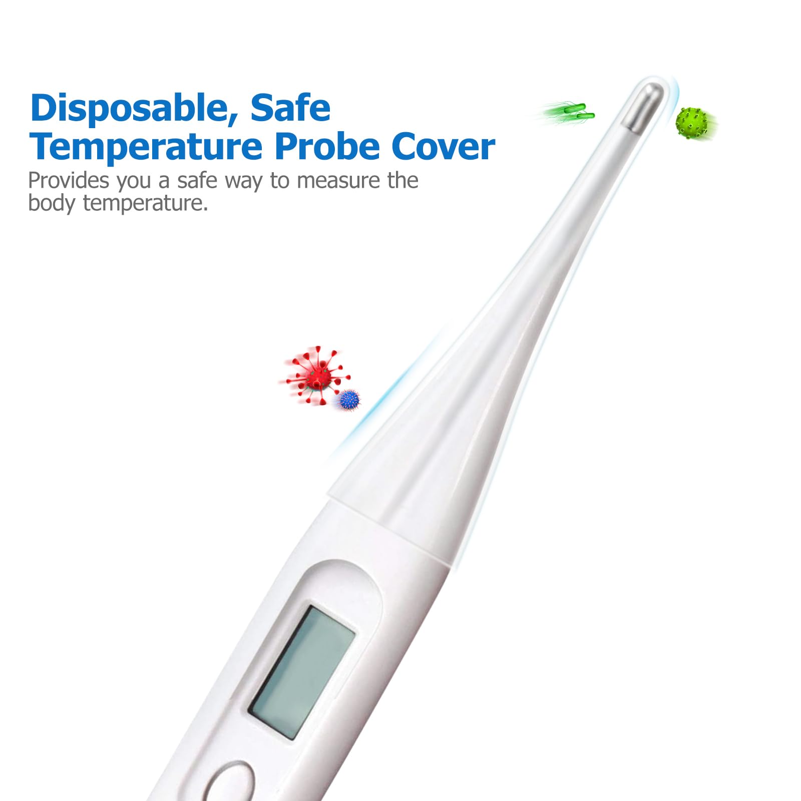 200pcs Covers Disposable Thermometers Sleeves Digital Covers Sleeves for Oral Armpit Rectal Electric