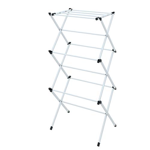 Mabel Home Foldable Clothes Drying Laundry Rack (White)