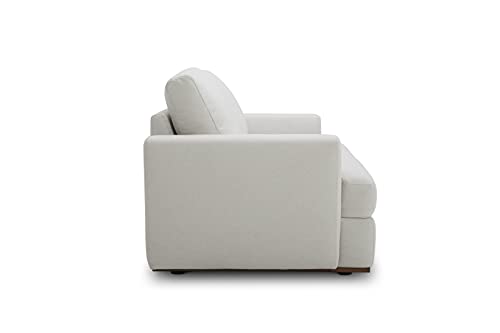 Amazon Brand β Rivet Modern Loveseat Sofa with Underseat Storage, 63.8"W, Chalk