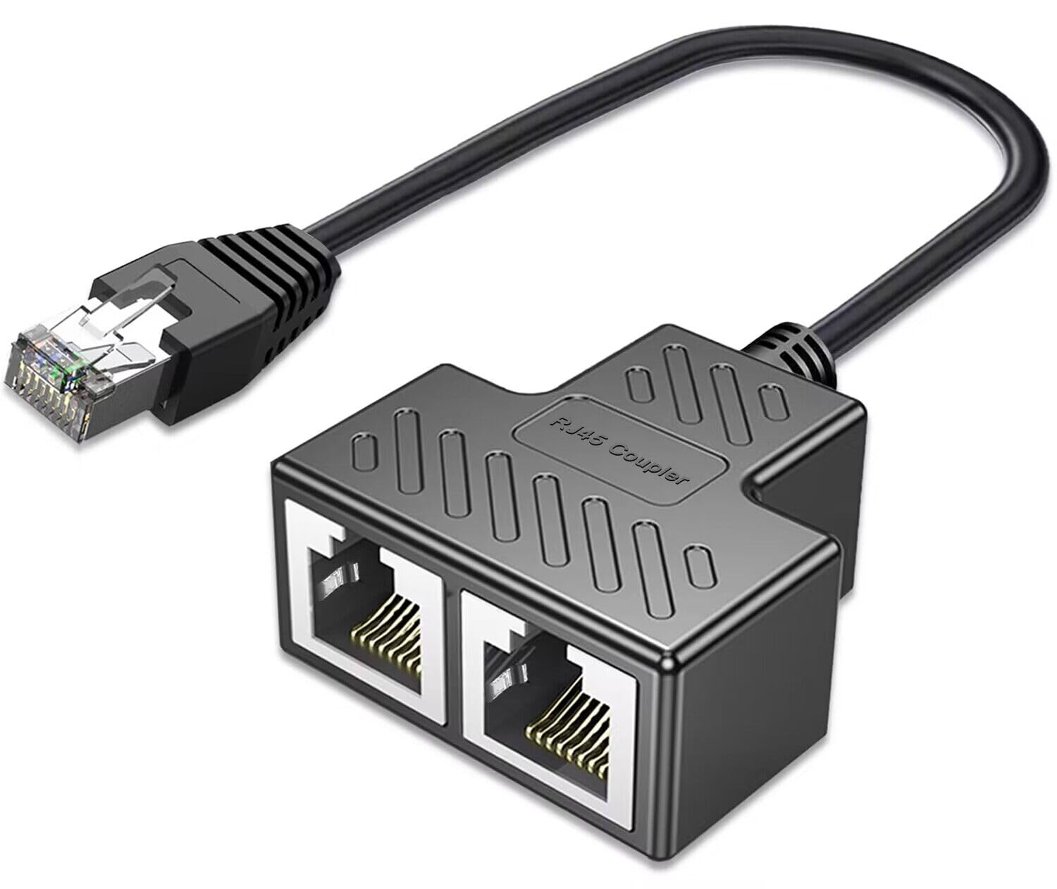 AKWOR Ethernet Splitter, RJ45 1 Male to 2 Female LAN Ethernet Cable Splitter Mini Starlink Ethernet Adapter Suitable Super Cat5, Cat5e, Cat6, Cat7 LAN Ethernet Socket Connector Adapter