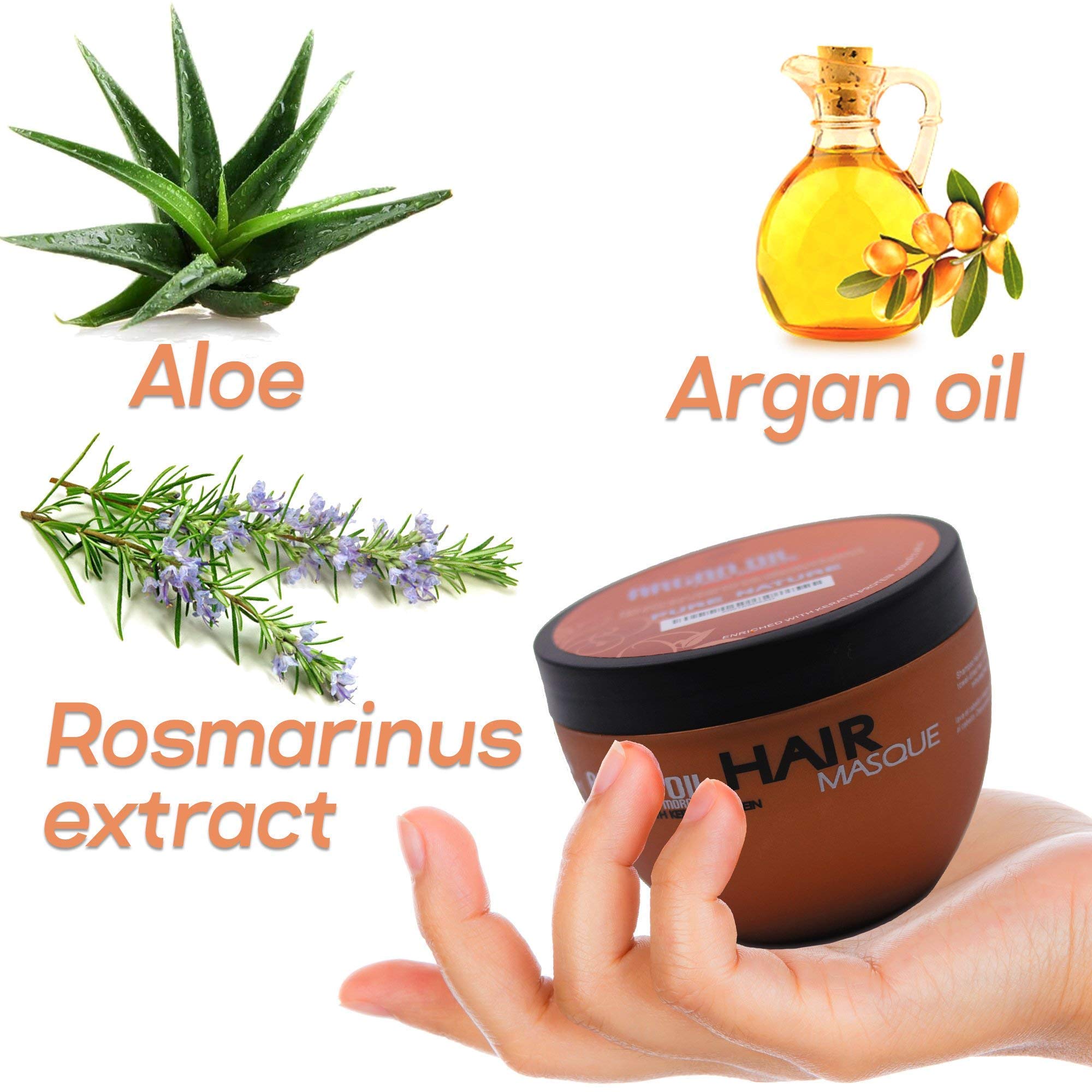 BINGO HAIR CARE Moroccan Argan Oil Shampoo, Conditioner and Hair Mask Set