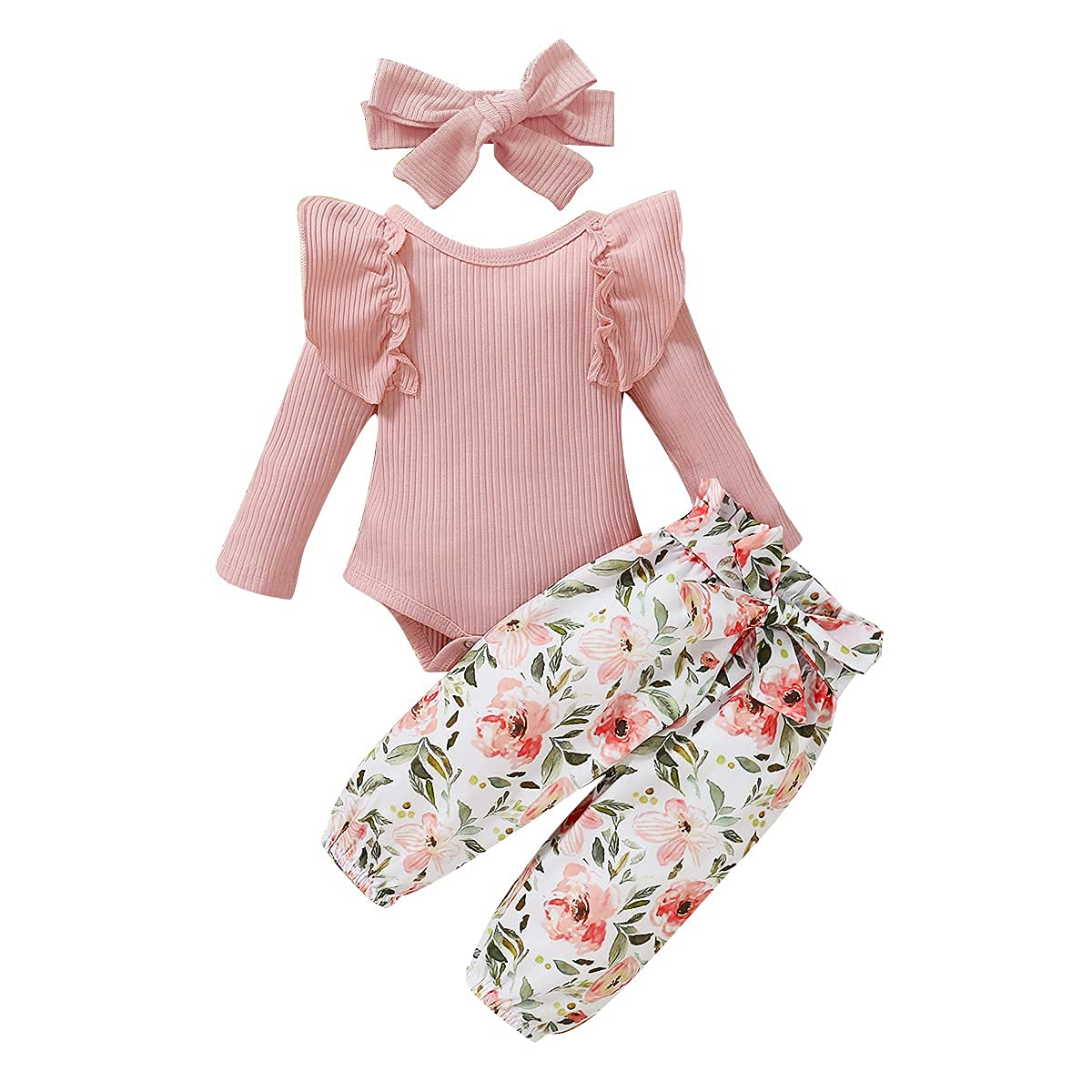 Newborn Baby Girl Clothes Infant Long Sleeve Romper Pants Winter Set Fall Baby Girl Outfits 0-3 Months New Born Clothing 0-3 Girl
