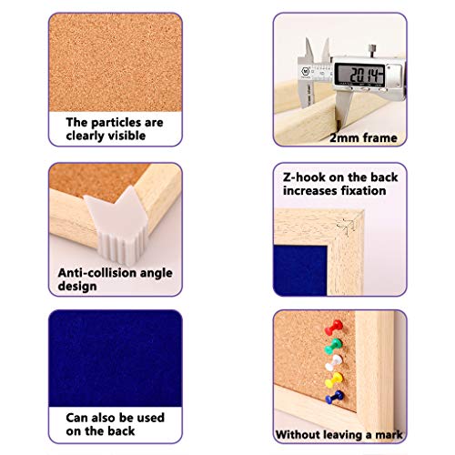 Cork Board Photo Wall, Home Wall-Mounted Message Board, Bulletin Board for Office or Classroom, Pushpin Board, memo Board