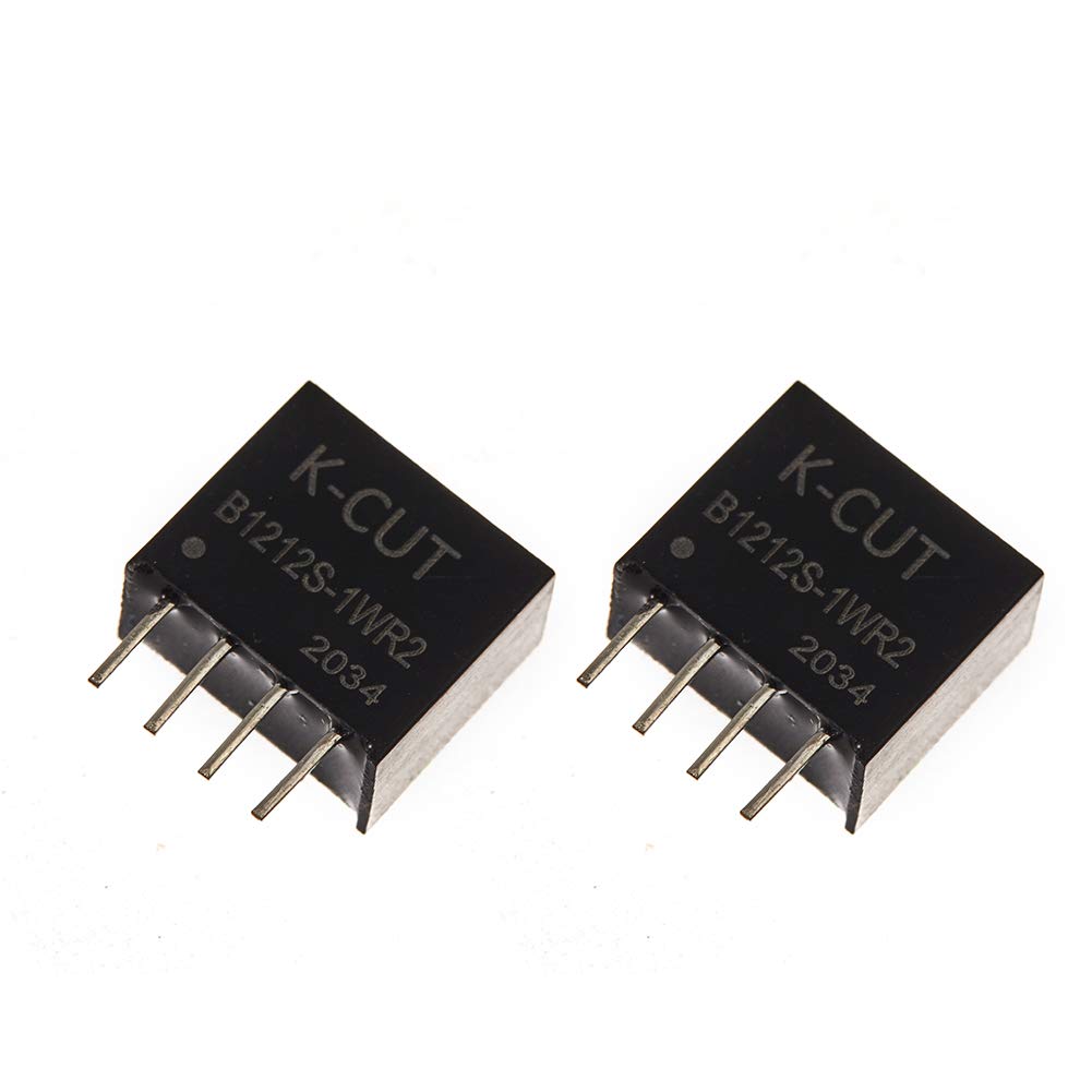 Bridgold 2pcs B1212S-1WR2 B1212S DC/DC Converter Input 12V Output 12V Isolation Power Supply Module Step Down High Efficiency Module Receivers，1W