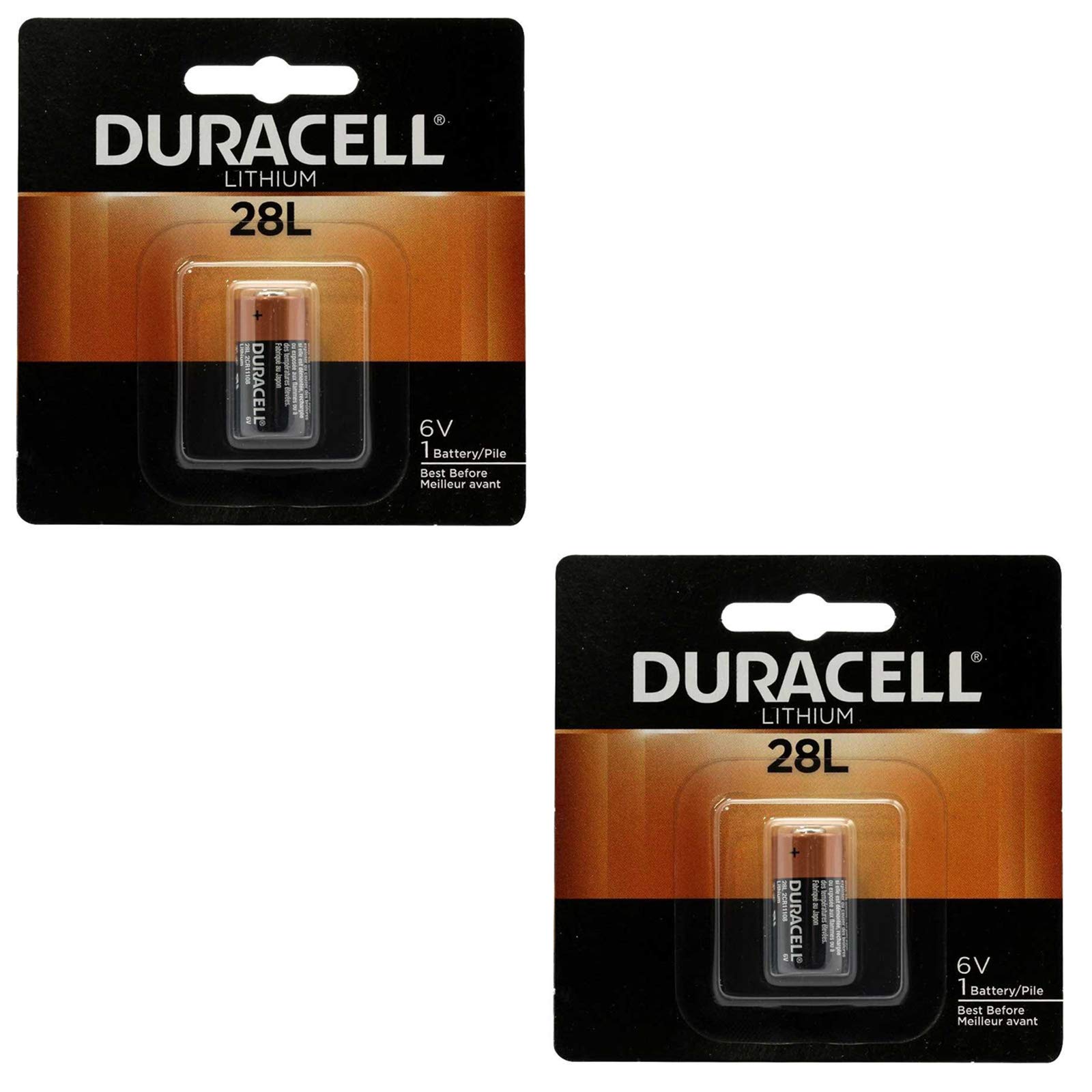 2x Duracell 28L Lithium Battery Replacement for 46V 2CR11108, L544, PX28L