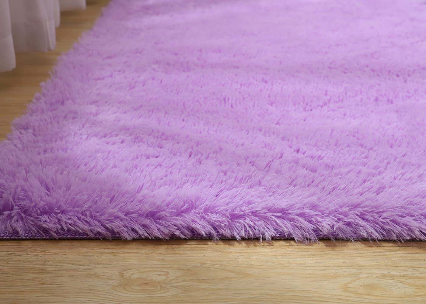 gdmgdr Soft Oval Nursery Rug for Girls Room Bedroom Oval Home Decor, 2.6' X 5.3', Purple