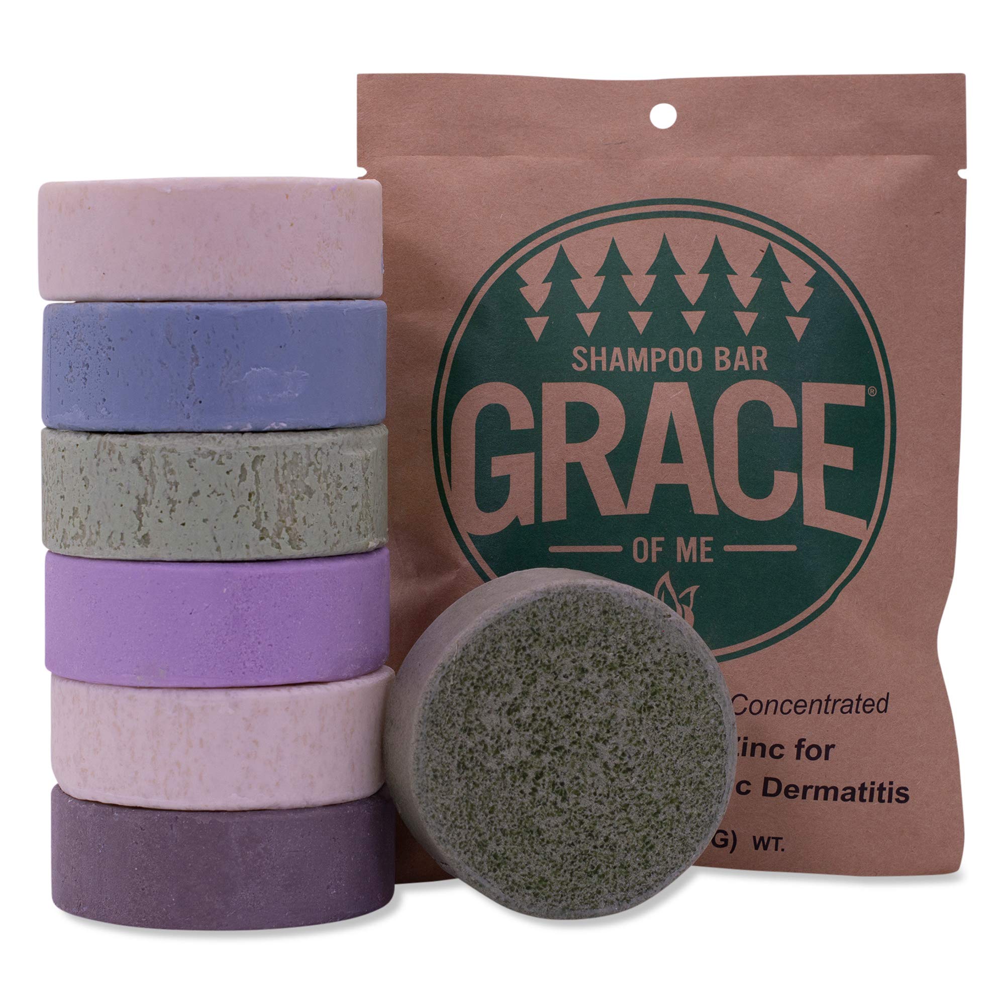 2% Pyrithione Zinc Shampoo Bar with Shea Butter by Grace of Me (4 Oz) (Peppermint)