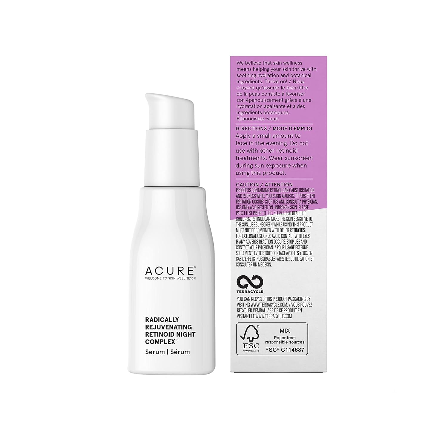 Acure Radically Rejuvenating Retinoid Overnight Complex, Moisturizer Night Treatment, Fight Wrinkles & Anti-Aging Support with Plant Squalane, Polyglutamic Acid & Hyaluronic Acid 100% Vegan -1.7 fl oz