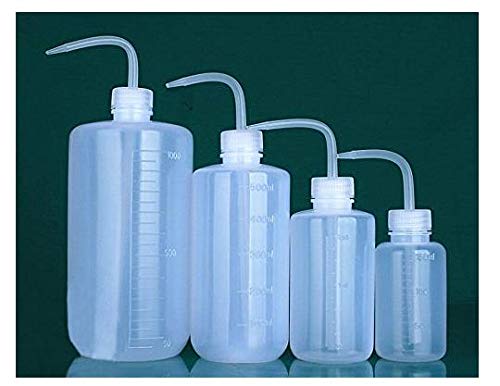 SYBL 2Pcs 150ml 5oz Safety Wash Bottle with Bent Tip Narrow Mouth Plastic Squeeze Watering Containers Label Tattoo Wash Bottle