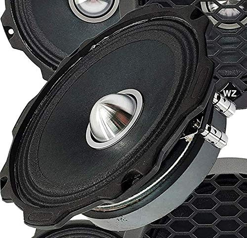 2X Gravity WZ6G Warzone Series 6.5-Inch 1000 Watts Maximum Power Handling Mid-Range Coaxial Car Audio Loud Speaker 4 -Ohms Impedance with 92dB Sensitivity