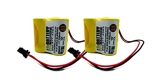 2pc Replacement for Litonia ELB-B002 Battery Emergency Light 3.6v 2.2Ah NiCD ELBB002
