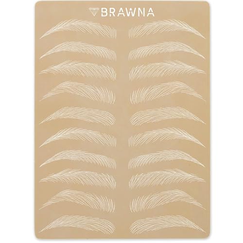 6 pcs Microblading Practice Skin - Inkless Double Sided Practice Skin For Eyebrow Tattoos - Fake Skin Sheets - Microblading Supplies - Microshading Kit - PMU Supply