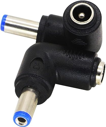 zdyCGTime 90 Degree Angle DC5.5x2.1mm Male to Female Adapter 5 Volt DC Barrel Power Jack Charging Cable Connector for Tablet (DC5.5x2.1mm)(2pack)