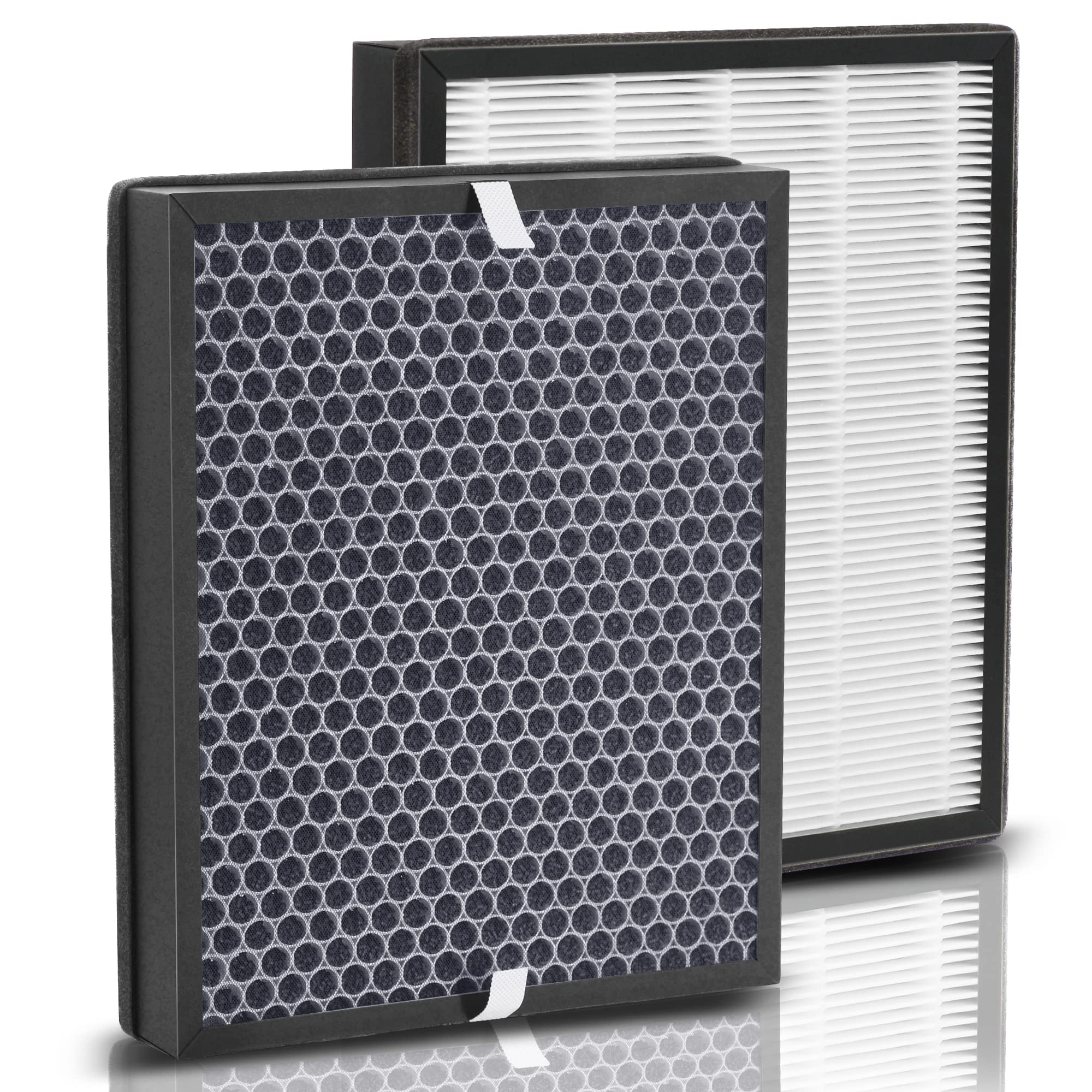 300 300S Replacement Filter Compatible with 300/300s Air Pu-rifier Filter Replacement (for 1256 sq.ft), Compare to 3111635, 2-Pack White H13 True HEPA & Activated Carbon
