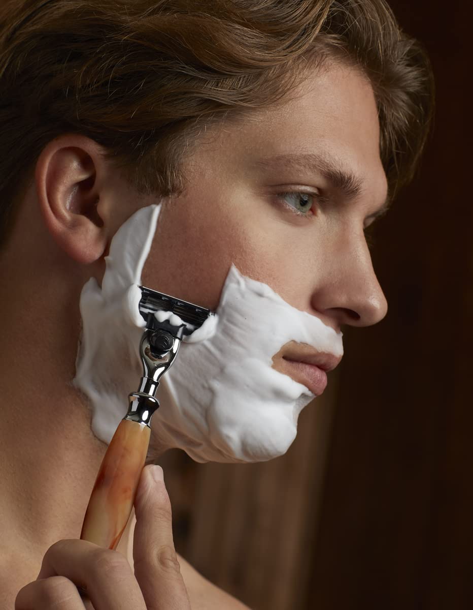 Union Razors SS1RZ Razor with Wood Tiger Eye Handle Brown