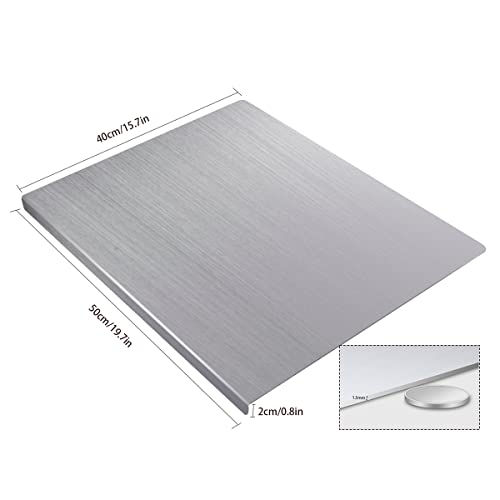 Cutting Boards, zrrcyy, Extra Large Stainless Steel Chopping Board, Baking Board, Heavy Cutting Board For Kitchen,Pastry Board For Meat,Vegetables, Bread, Cutting Mats ( Size : 50X40cm )