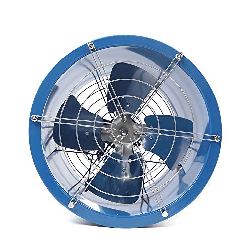 DNYSYSJ Industrial Direct Drive Barrel Fan 10'' 1420r/min High Velocity Barrel Fan Heavy Duty Rolled Steel Housing Water Proof Switch