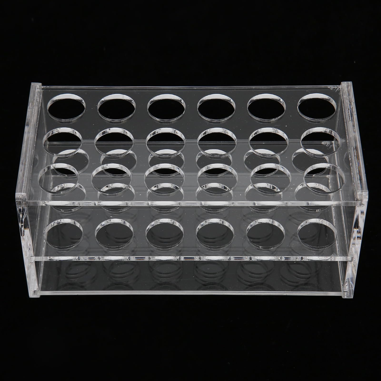 17mm Test Tube Rack with 18 Holes - Durable Transparent Centrifuge Tube Holder for 10ml and 15ml Test Tubes