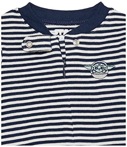 Amazon Essentials Disney | Marvel | Star Wars Unisex Babies' Cotton Footed Sleep and Play - Discontinued Colors, Pack of 2, Star Wars the Child, 18 Months