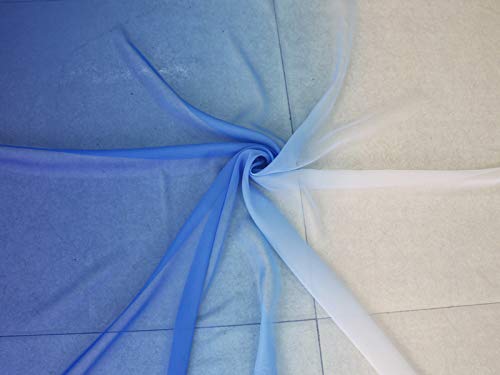 2 Tone Shade Chiffon Fabric for Dancing Clothing Wedding 30D Ombre Chiffon Fabric for Dress Gradient Chiffon Mateiral 100cm*148cm