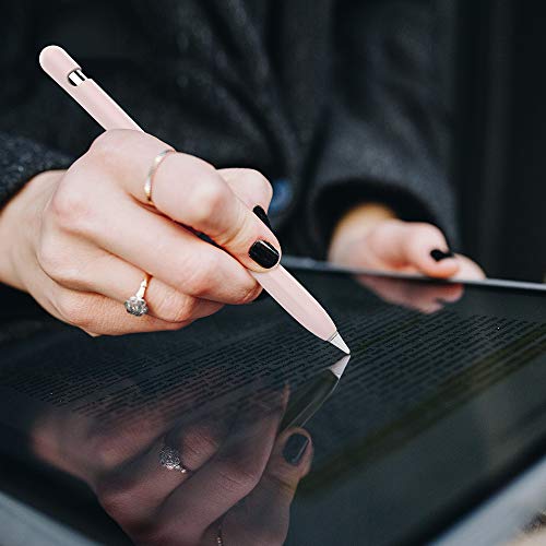 AhaStyle Anti-Slip Case Sleeve Silicone Protective Skin [ Added Cable Adapter Tether Kit] Compatible with Apple Pencil 1st Generation