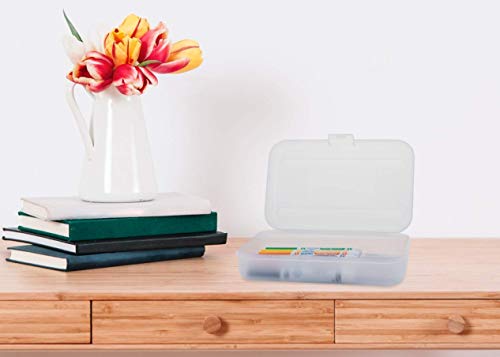 1InTheOffice Pencil Box, Translucent Clear (6 Pack)