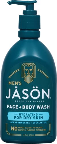 Jason Men's Hydrating 2-in-1 Face & Body Wash, 16 oz