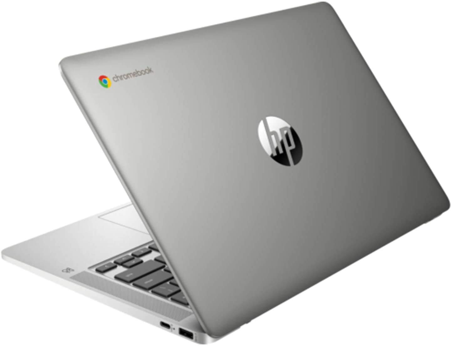 2020 HP 14" Premium FHD IPS Anti-Glare WLED-Backlit Chromebook, Intel Celeron N4000 up to 2.6GHz, 4GB DDR4, 64GB eMMC, WiFi, Media Reader, USB-C, Bluetooth, Webcam, Chrome OS, Aloha Bundle (4GB 64GB)