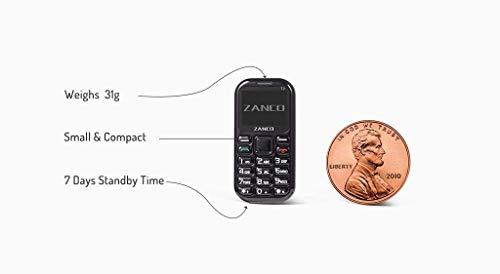 zanco Tiny t2 World's Smallest 3G WCDMA Mobile Phone,Smallest Mini Phone Small Phone Travelling Phone,Pocket Cell Phone