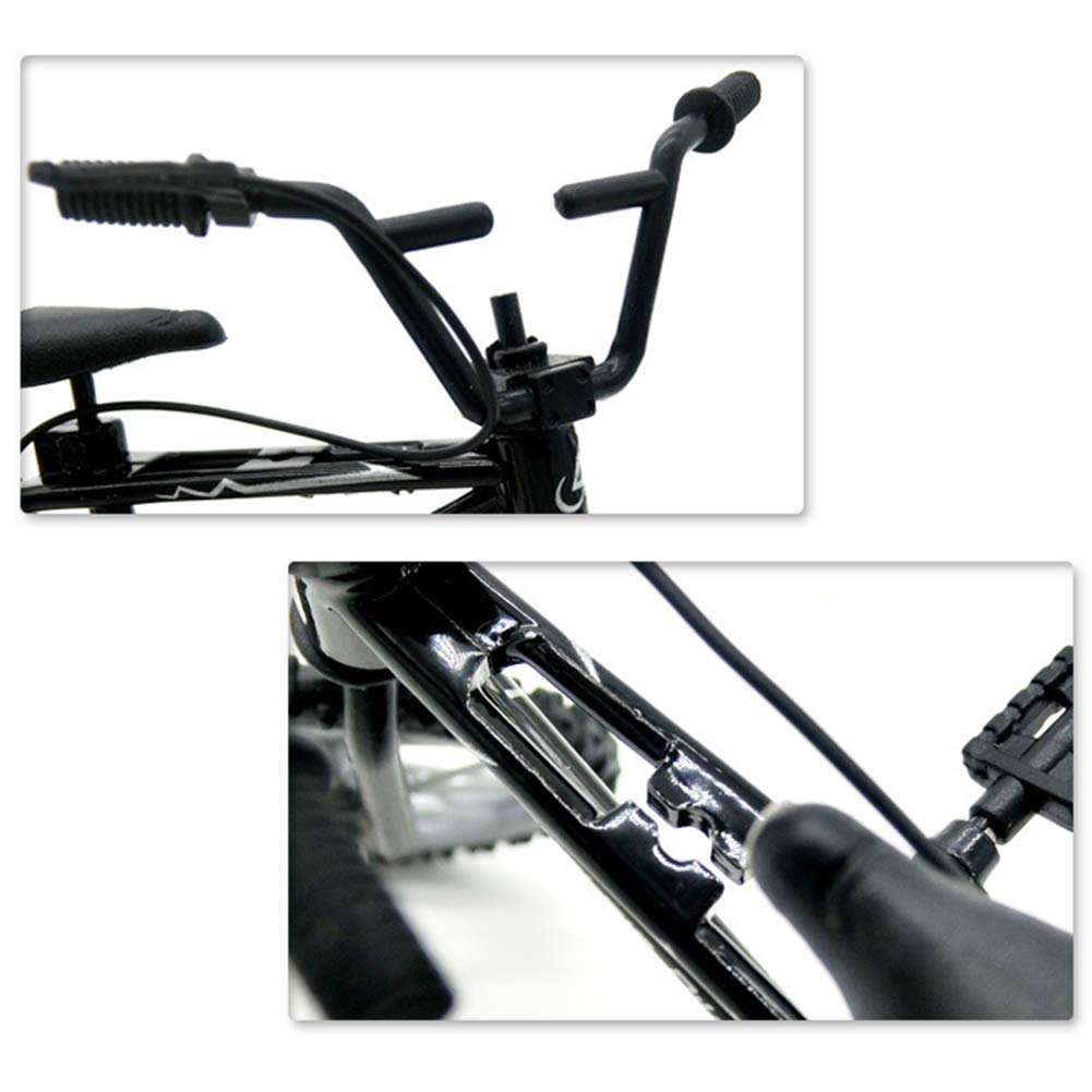 1/18 Diecast Bike Action Figure Toy,Mini Finger Mountain Bike Bicycle Art Crafts Desktop Decor - Blue