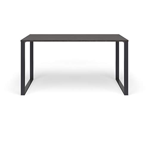 HON Basyx Commercial-Grade Executive Desk, 55", Gray
