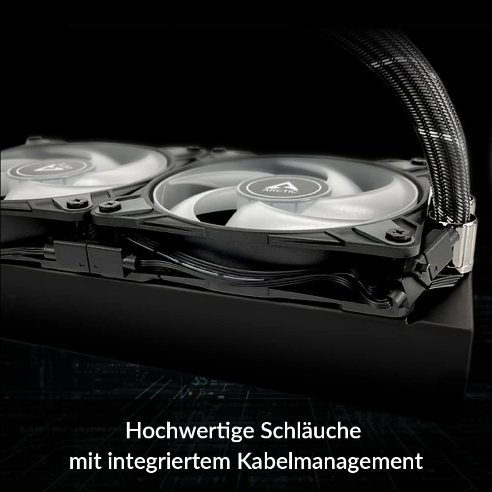 ARCTIC Liquid Freezer II 280 A-RGB - Multi-Compatible All-in-One CPU AIO Water Cooler with A-RGB, Efficient PWM-Controlled Pump, Fan Speed: 200β1900 RPM, LGA1700 Compatible - Black