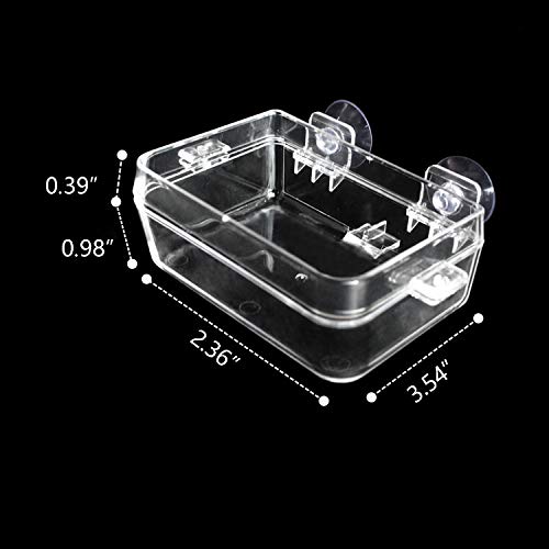 Fuongee Reptile Gecko Feeder Dish Bowl Chameleon Worm Anti-Escape Bowl Suction Cup Feeder for Reptiles, 1 Feeder and 2 Feeding Tong