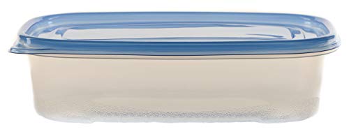 EcoQuality [3 PACK] 64oz Rectangular Oblong Plastic Reusable Storage Containers with Snap On Lids - Airtight Stackable Reusable Plastic Food Storage, Leak-Proof, Meal Prep, Lunch, Togo, BPA-Free