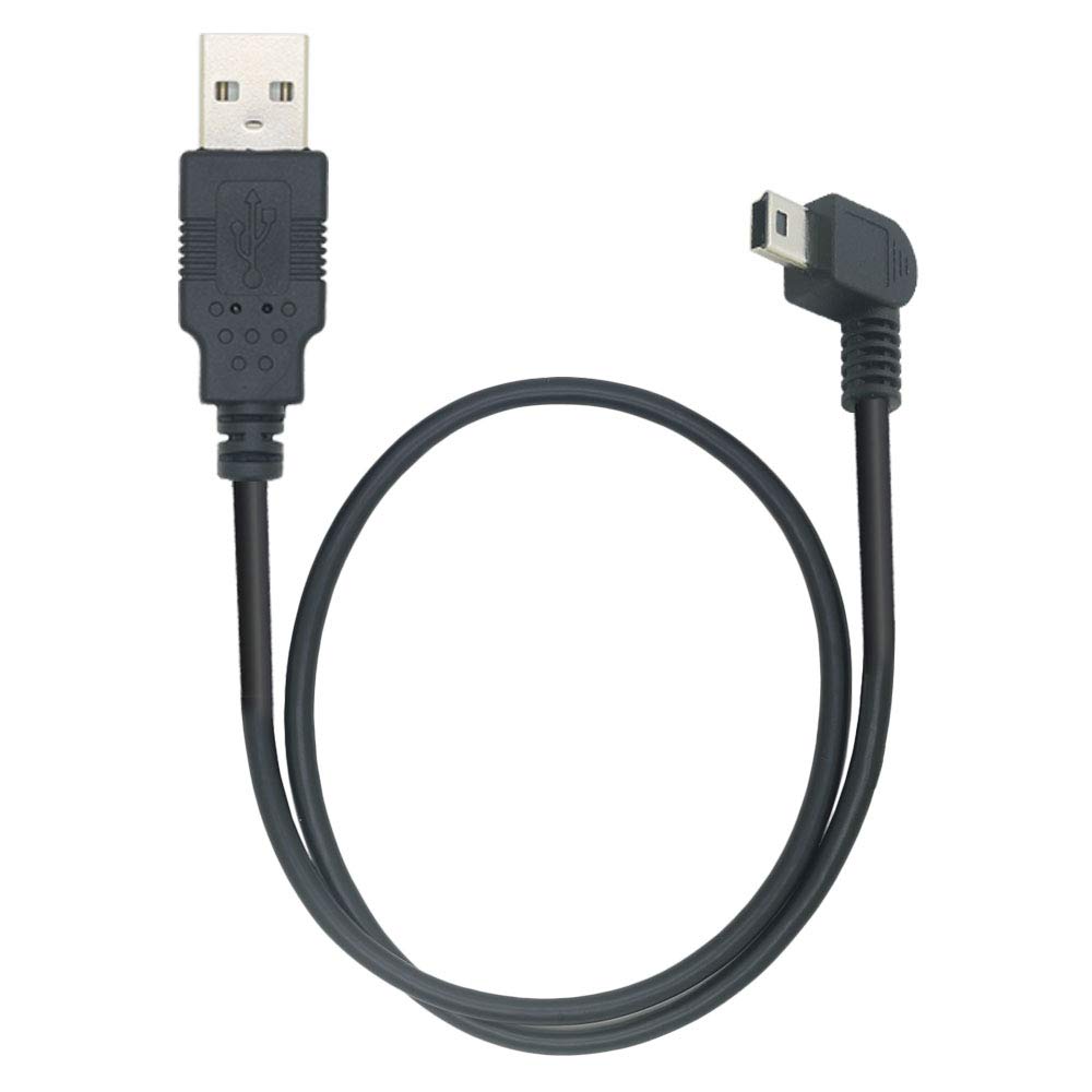 1.64feet Mini USB Right Angle USB A Male to Mini USB B 5Pin Male Charging Cable Adapter Left Angle Data Charge Sync Cable Mini USB Cable - A to Mini B (Left Angle(0.5m/1.64Feet))