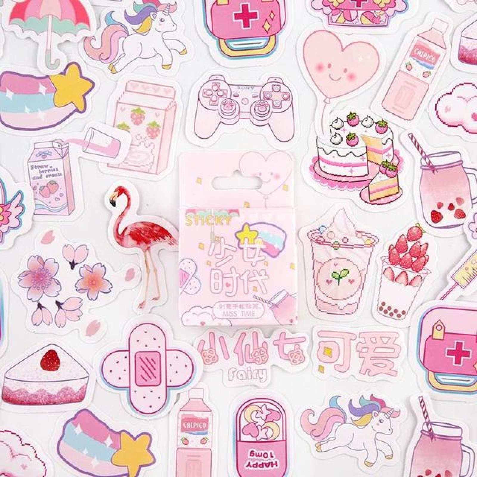 Kawaii Girl Generation Series Cute Boxed Kawaii Stickers Planner Scrapbooking Stationery Japanese Diary Stickers(A)