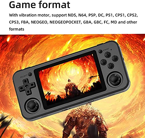 RG351P Handheld Game Console, Retro Game Console Open Source System RK3326 Chip, Free with 64G TF Card and 2500 Classic Game Video Game Console 3.5 Inch IPS Screen Built-in 3500mAh Battery