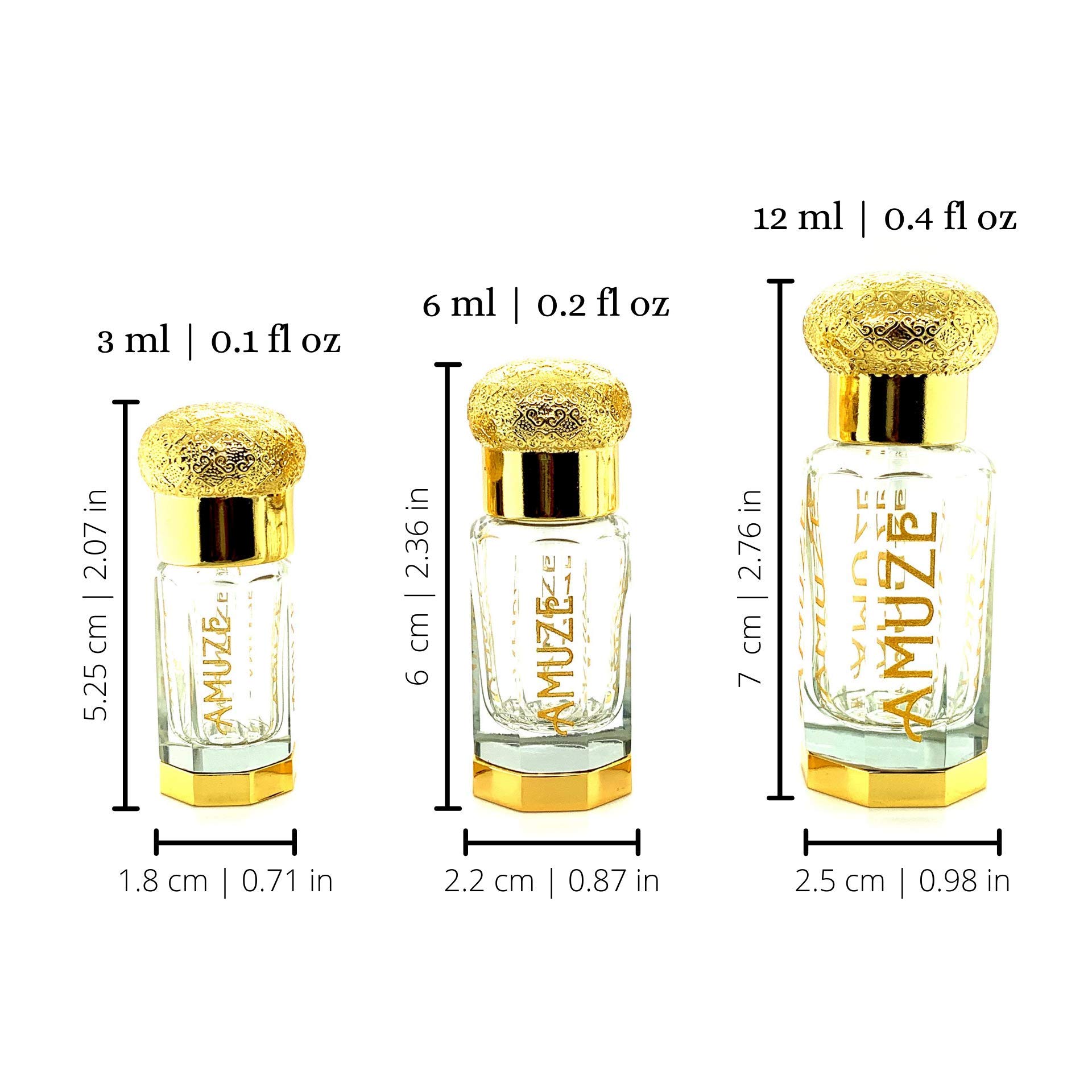 Amuze Fragrance White Oud, 6 ml | Premium Perfume Oil | Attar Oil | Alcohol-Free | Vegan & Cruelty-Free