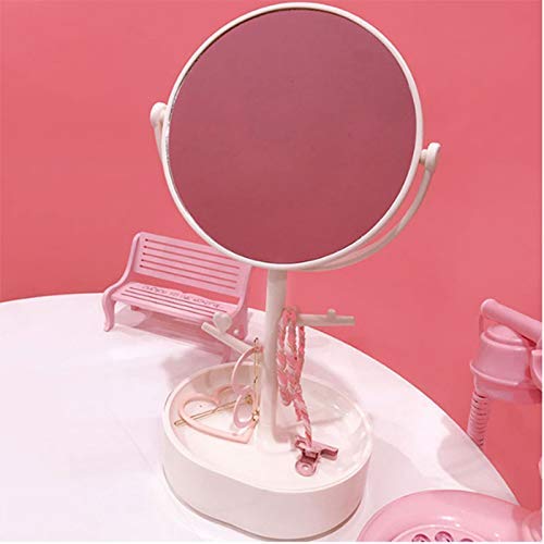 LIMEI-ZEN Vanity Mirror with Lights, LED Illuminated Bathroom Makeup Mirror with 5X Magnifying, Battery Or USB Powered, Double Sided Round Countertop Mirror Mirrors