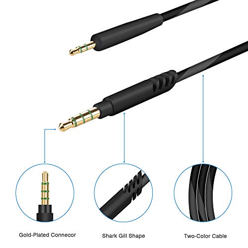 LinkIdea Audio Cable with Mic for Bose QuietComfort SE, 700NC, QuietComfort 35 II, QC 25, QC35, QCSE Headphones, 2.5mm TRRS to TRS Replacement Aux Cord with Inline Microphone (5 ft / 1.5 m)
