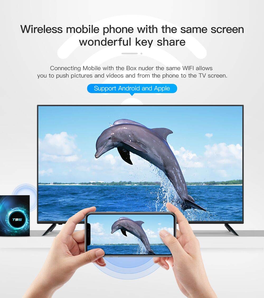 Android 10.0 TV Box,Android TV Box 4GB RAM 32GB ROM with Allwinner H616 Quad-Core 64bit,Supports 2.4G/5GHz Dual WiFi/BT5.0/ 6K/4K Ultra HD/3D/ H.265 Smart Android TV Box with Mini Backlic Keyboard