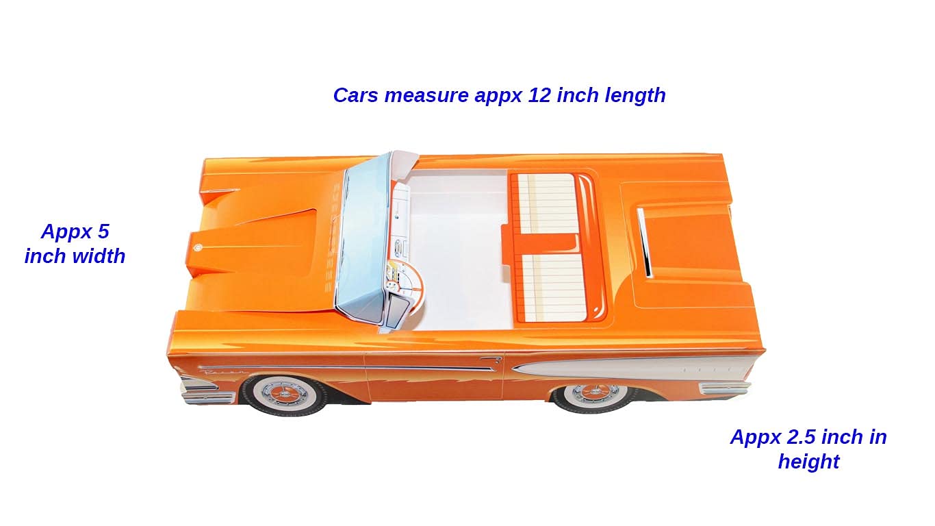 36 Classic Cars, Food Box Centerpice, Collection with Convertibles Variety Pack, Bulk