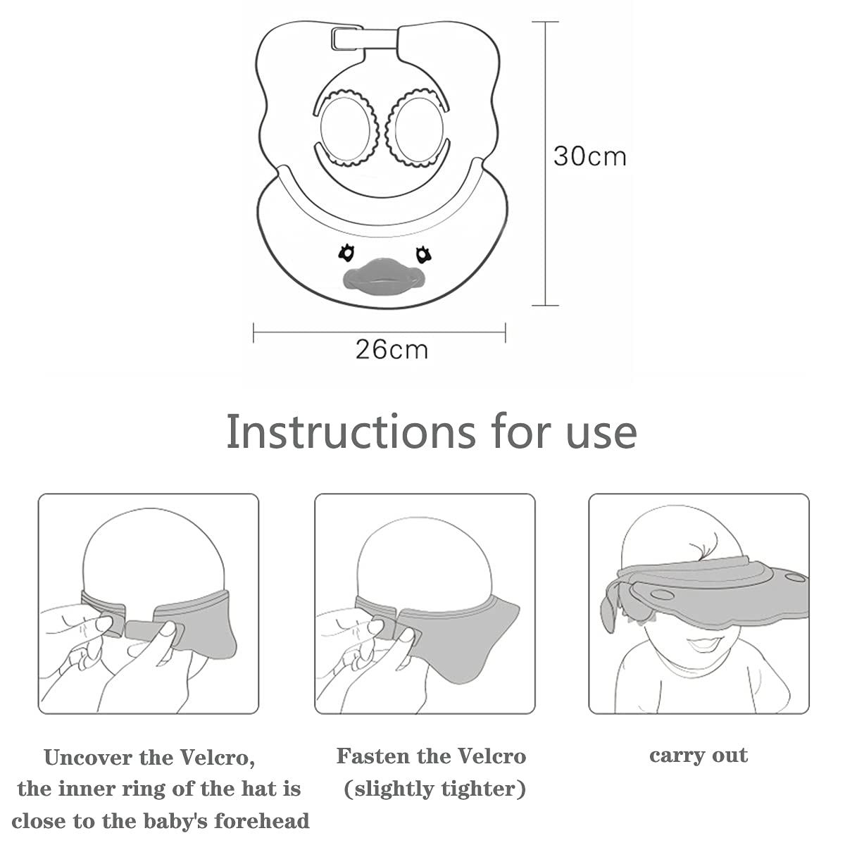 Baby Shower Cap Shampoo Visor Shield hat Kids Bath Washing Hair Rinser Prevents Water from Pooling in Face for Protector Toddler Children(Yellow)