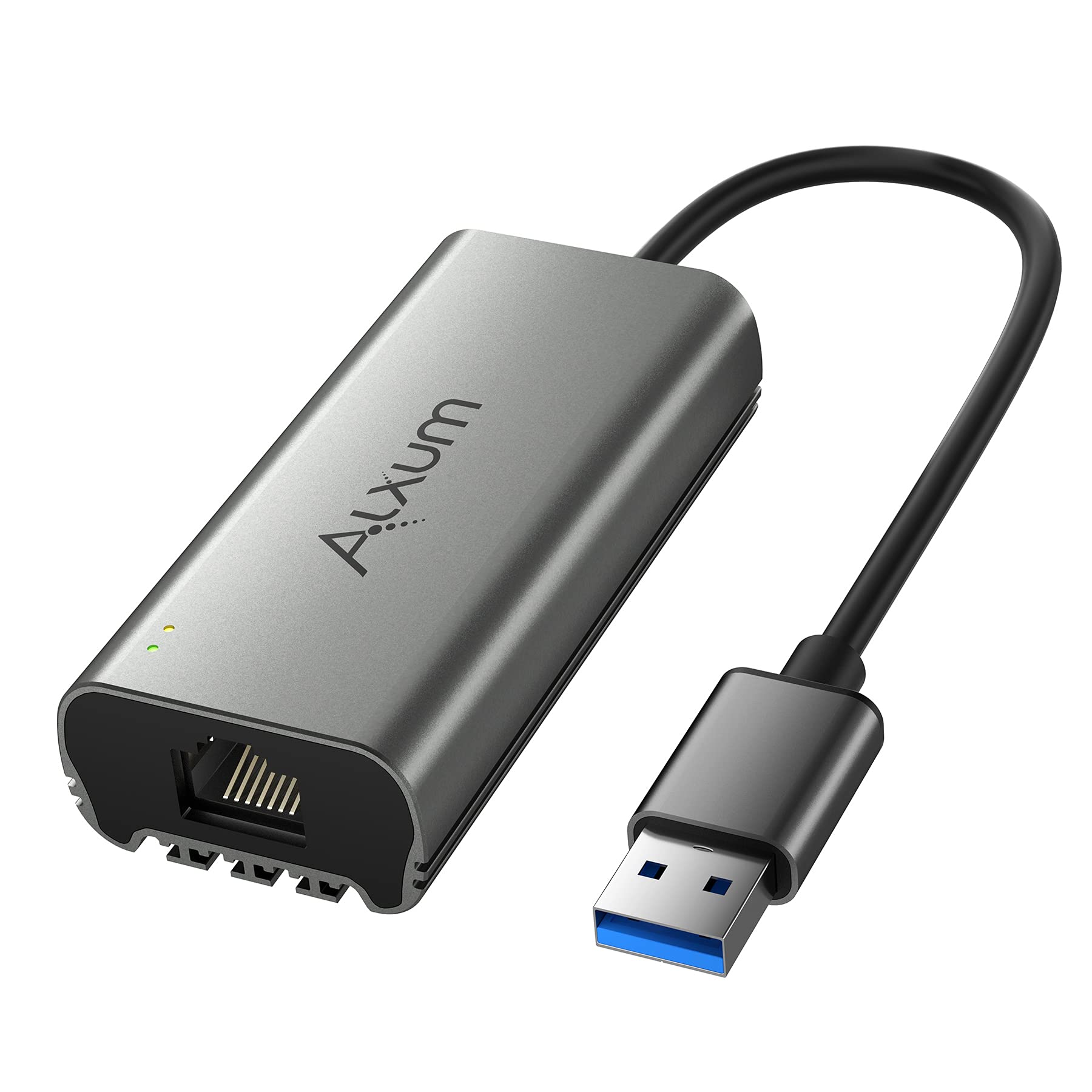 Alxum 2.5 Gigabit Ethernet Adapter, 2.5 Gigabit Network Adapter with RTL8156B up to 2.5G 2500Mpbs, Backward Compatible on 1Gbps/100Mbps, Aluminum Case