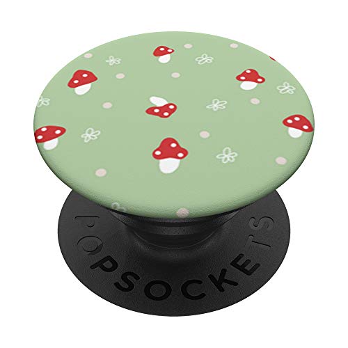 Cute Little Red Toadstool Mushrooms Graphic PopSockets Grip and Stand for Phones and Tablets