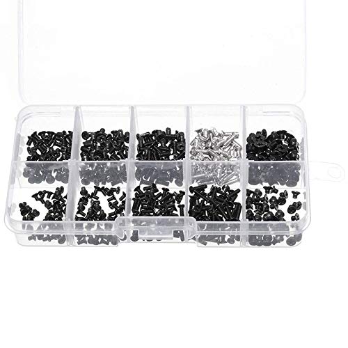 500Pcs for Laptop Notebook for Computer Screw Kit Set for IBM Hp Dell for Lenovo Samsung Sony Toshiba Gateway Acer - (Size: M2/ 3mm/ Black) SCRW-196916